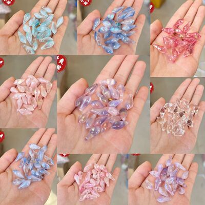 琉璃定制色金砂水滴DIY手工材料古风发簪头饰散珠步摇流苏吊坠