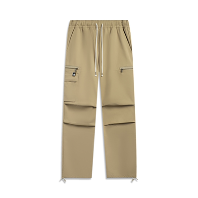 李宁正品2026春男运动休闲直筒宽松直筒下装长裤子AKXW039-5