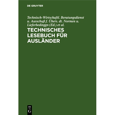 预订 Technisches Lesebuch für Ausländer: [TWB-AFÜ]: 9783486774061