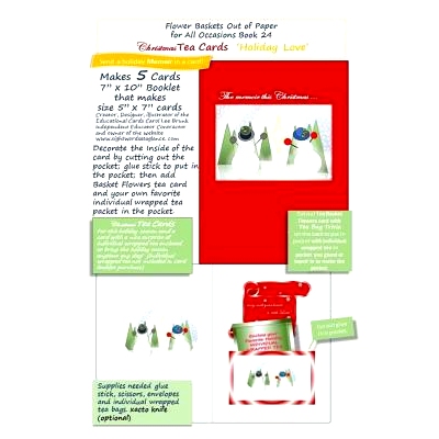 预订 FLOWER BASKETS OUT OF PAPER FOR ALL OCCASIONS Book 24: Christmas Tea Cards Holiday Love: 9781978074965