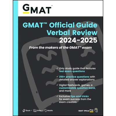 预订 GMAT Official Guide Verbal Review 2024-2025: Book + Online Question Bank 研究生管理专业入学考试官方口语复习指南 202