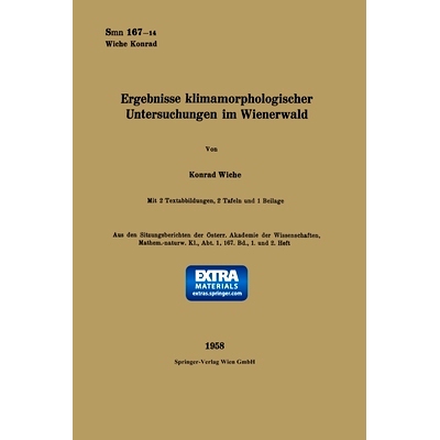 预订 Ergebnisse klimamorphologischer Untersuchungen im Wienerwald: 9783662237311