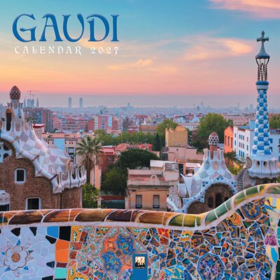 2027Gaudí高迪建筑艺术挂历 安东尼·高迪经典建筑 巴塞罗那 现代主义建筑 圣家族大教堂 米拉之家 新年礼物 英文原版 Gaudi