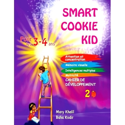 预订 Smart Cookie Kid pour les 3-4 ans Cahier de développement 2B: Attention et concentration Mémoire visuelle Intelli