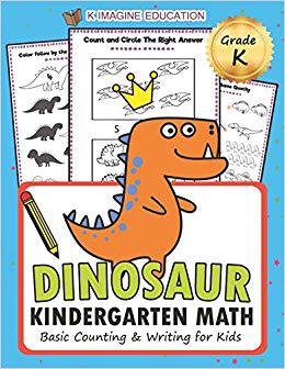 【预售】Dinosaur Kindergarten Math Grade K: Basic Counting and Writing for ...