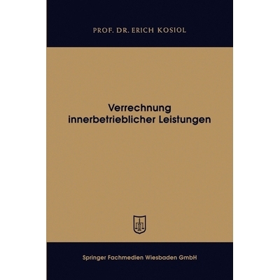 预订 Verrechnung innerbetrieblicher Leistungen: 9783663125273