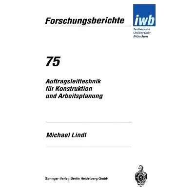 预订 Auftragsleittechnik Für Konstruktion Und Arbeitsplanung