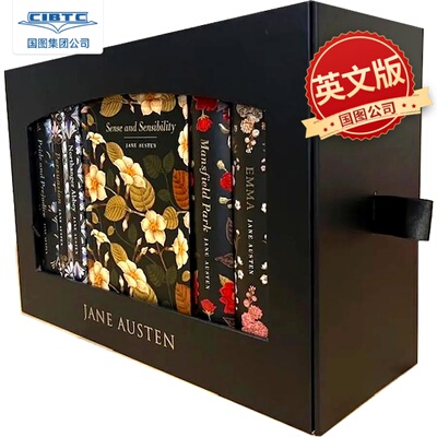 简奥斯汀6册套装 250周年纪念 Chiltern Classic 复古经典系列 精装 英文原版 Jane Austen Box Set 傲慢与偏见 理智与情感