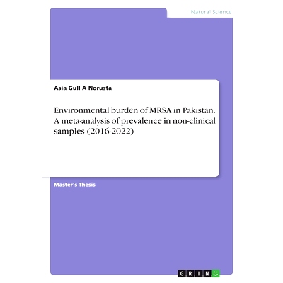 预订 Environmental burden of MRSA in Pakistan. A meta-analysis of prevalence in non-clinical samples (2016-2022): 978334