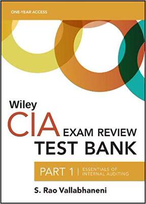 【预售】Wiley CIA Test Bank 2020: Part 1, Essentials of Internal Auditing (1-Year Access)