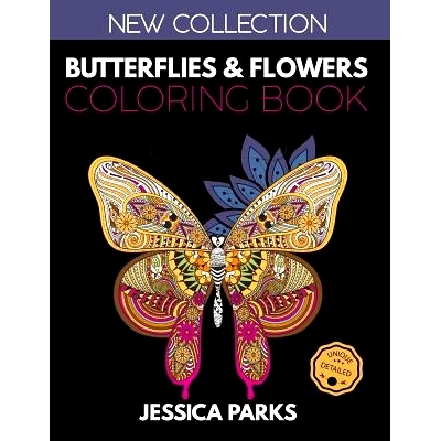预订 Butterflies and Flowers Coloring Book: Stress Relieving Butterfly And Flower Designs For Anger Release, Relaxation