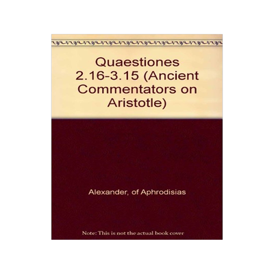 预订 Quaestiones 2.16 3.15