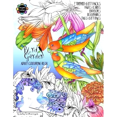预订 Bird Garden Adult Colouring Book: Themed Gift Packs to Colour and Assemble - Pages, Cards, Envelopes, Bookmarks, Gi
