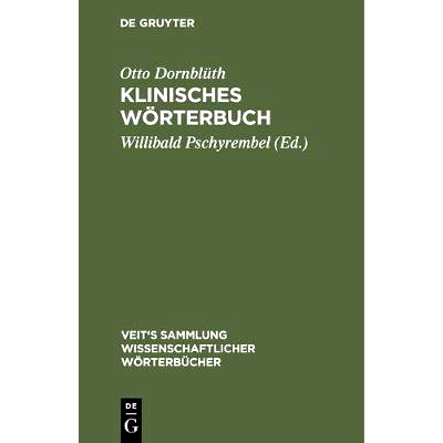 预订 Klinisches Wörterbuch: Die Kunstausdrücke der Medizin: 9783111209838