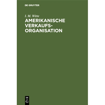 预订 Amerikanische Verkaufsorganisation: 9783486752700