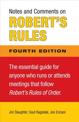 【预售】Notes and Comments on Robert’s Rules, Fourth Edition