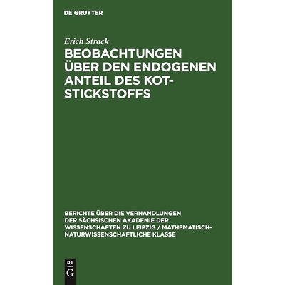 预订 Beobachtungen über den endogenen Anteil des Kot-Stickstoffs: 9783112502396