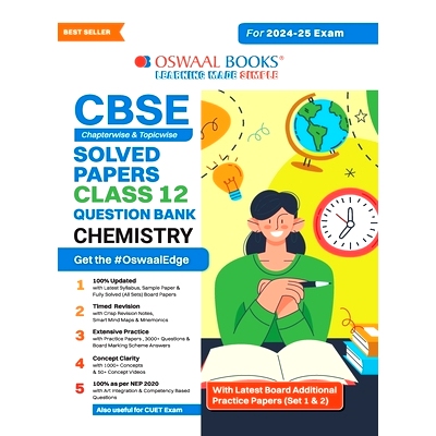 预订 Oswaal CBSE Question Bank Class 12 Chemistry, Chapterwise and Topicwise Solved Papers For Board Exams 2025: 9789359
