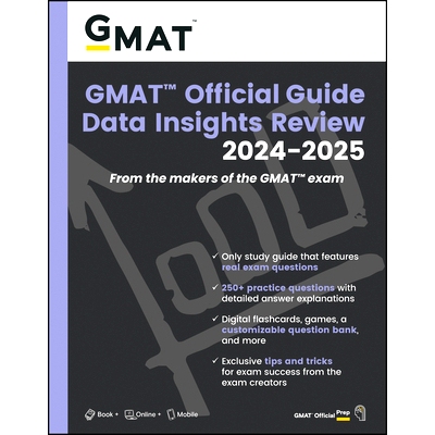 预订 GMAT Official Guide Data Insights Review 2024-2025: Book + Online Question Bank 研究生管理专业入学考试官方指南数据