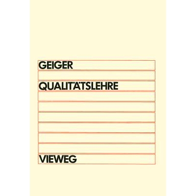 预订 Qualitätslehre: Einführung, Systematik, Terminologie: 9783528033576