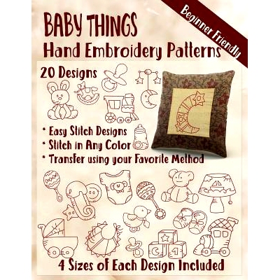 预订 Baby Things Hand Embroidery Patterns: 9781545296349