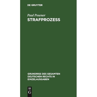 预订 Strafprozeß: 9783112633779