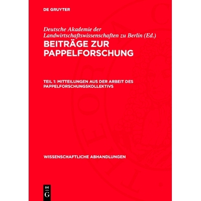 预订 Mitteilungen aus der Arbeit des Pappelforschungskollektivs: 9783112739549