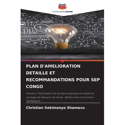 预订 Plan d’Amelioration Detaille Et Recommandations Pour Sep Congo 9786209500572