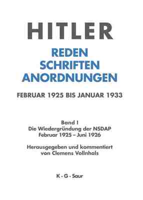 【预订】Die Wiedergründung der NSDAP Februar 1925 - Juni 1926 9783598219313