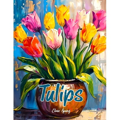预订 A Tulips Coloring Book for Adults.: Relax and Rejuvenate with Exquisite Tulip Designs. 40 tulips * to c