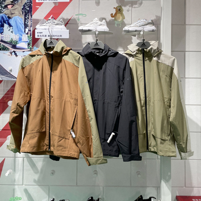 正品阿迪达斯男子2024冬新款防水保暖加绒休闲宽松夹克外套JL6686