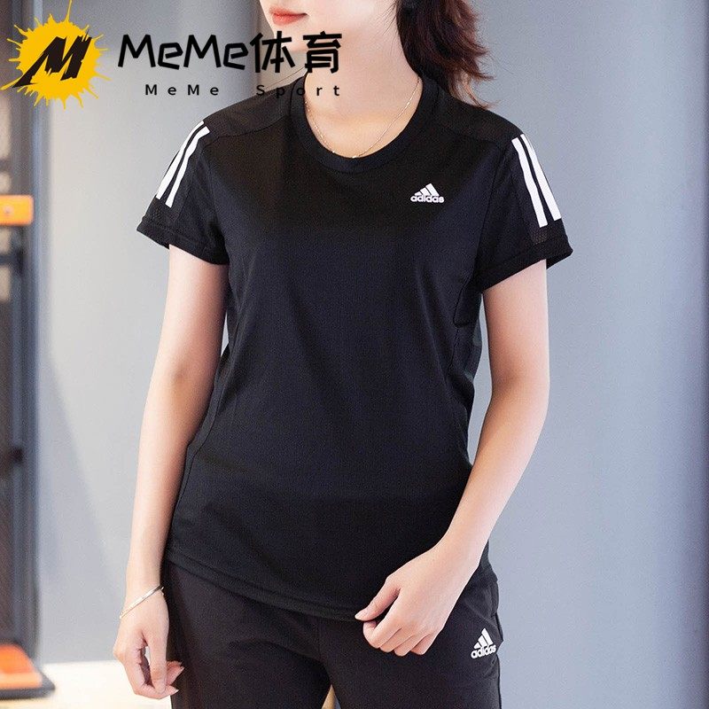 阿迪达斯短袖女装2021夏款速干透气跑步运动圆领T恤FS9830 GJ9989_虎窝淘