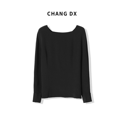畅家ChangDX 真丝衬衣方领衬衫127