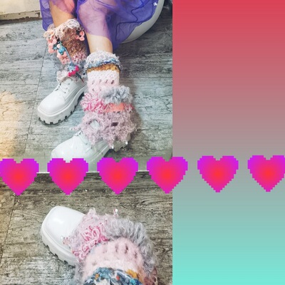 日系千禧辣妹绑带袜套