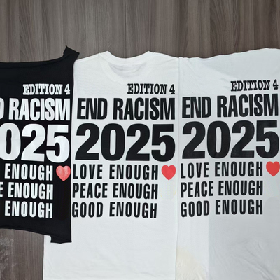 美潮Goodenough End Racism Tee大g英文印花藤原浩联名短袖T恤