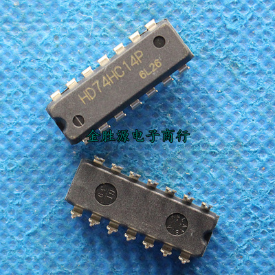 直插集成IC HD74HC14P 74HC14 DIP 14施密特触发输入六反相器芯片