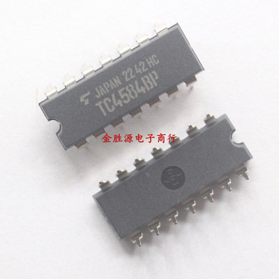 逻辑芯片 TC4584BP TC4584 CD4584 D1P14直插 六反相施密特触发器