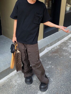 Addressunknown立体拼袋圆领短袖