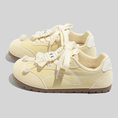 蓓尔女鞋小众百搭德训鞋2026春季韩版百搭舒适运动休闲学生板鞋子