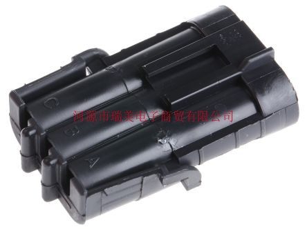 Delphi德尔福Weather-Pack汽车连接器3路电缆安装黑色公12010717_虎窝淘
