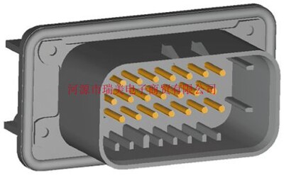 TE泰科3行23路面板安装灰色公印刷电路板连接器1-776087-4