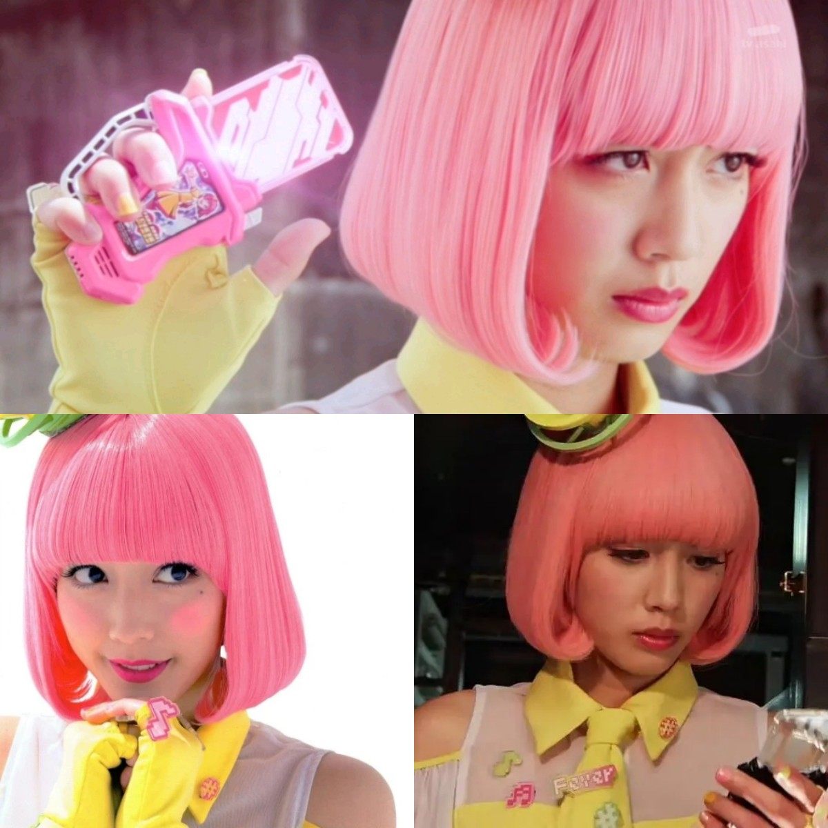 Emperor Anime Wig Cos Kamen Rider Ex-Aid Tan Li Dou Parade 仮野明日奈