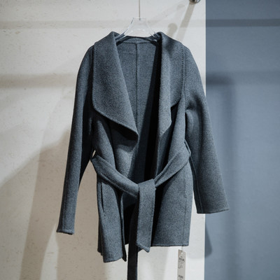 伊家商场同款2025冬季新品收腰手工双面呢外套女1GA870321