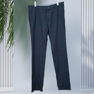 正品金利来修身休闲裤男装春秋时尚修身纯棉长裤MPCC128-25003-95