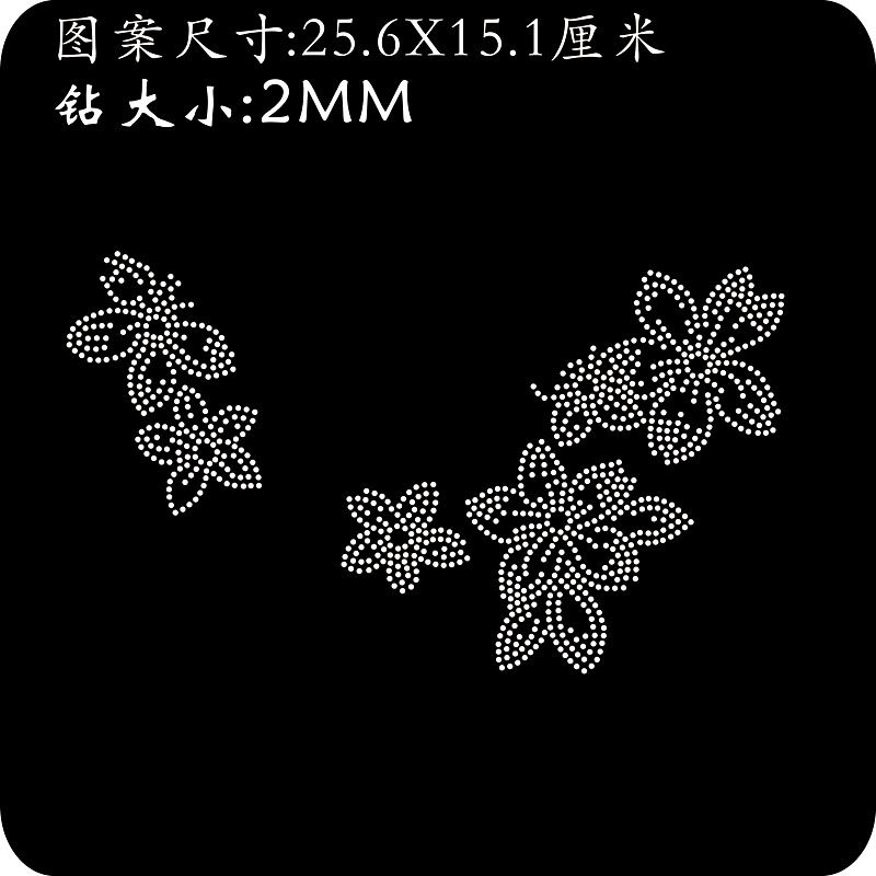 烫图厂烫钻图案 舞蹈演出韩服装辅料配件烫画DIY水钻成品烫钻贴