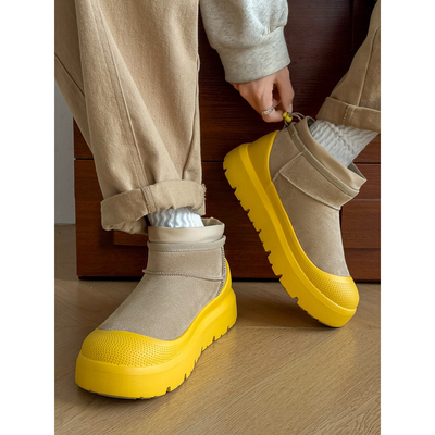 【香港&轻奢】FLORENCE皮毛一体保暖加绒雪地靴冬棉鞋潮一脚蹬