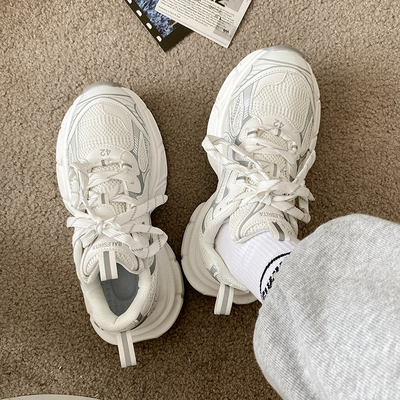 【美国CENTRE KALEM专柜】增高男鞋运动风低帮夏季系带跑步运动