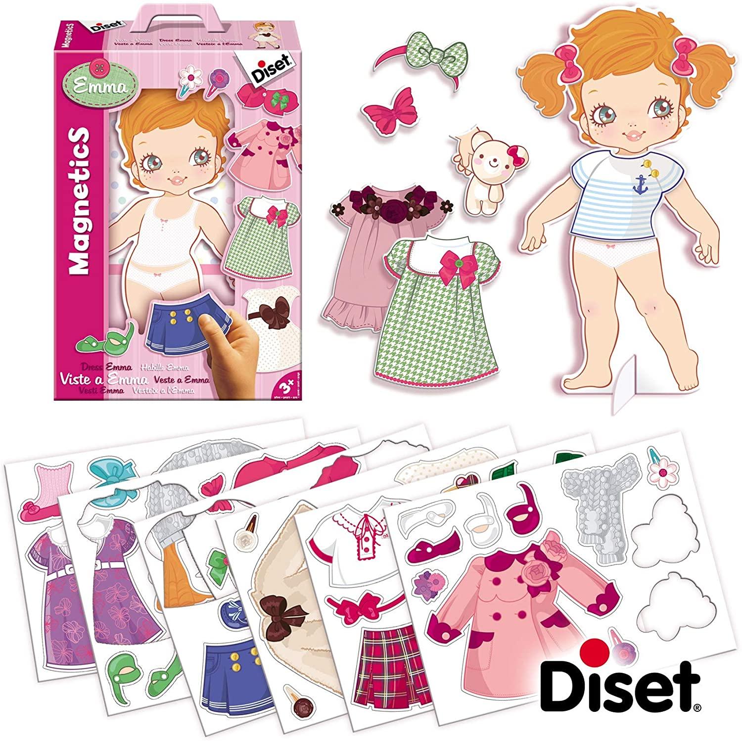 Diset Magnetics Viste a Emma早教益智磁性贴女孩日常打扮3D贴图_虎窝淘