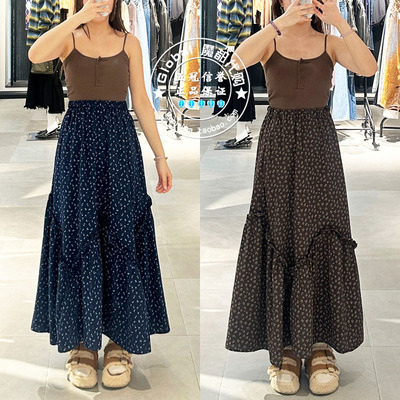 松紧腰半身裙MOUSSY中长款圆点