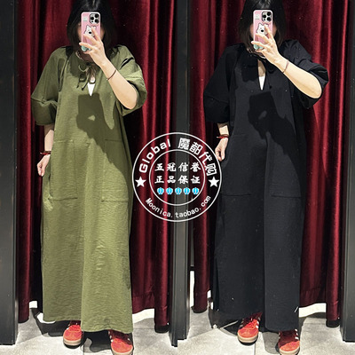MOUSSY2025春系宽松长款连衣裙